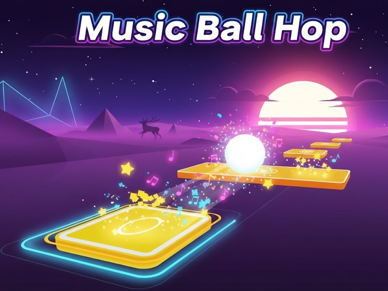 Music Ball Hop 🕹️ Luaj online në SGameS